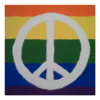 Rainbow Peace Sign Art, Posters & Framed Artwork | Zazzle.co.uk