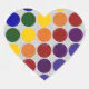 Rainbow Polka Dots on Grey Heart Sticker | Zazzle