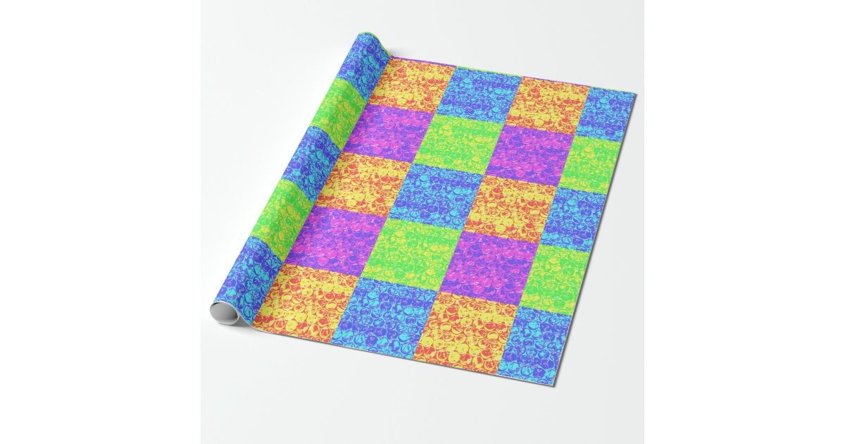 Rainbow Pop Art Bubble Wrap Wrapping Paper Zazzle