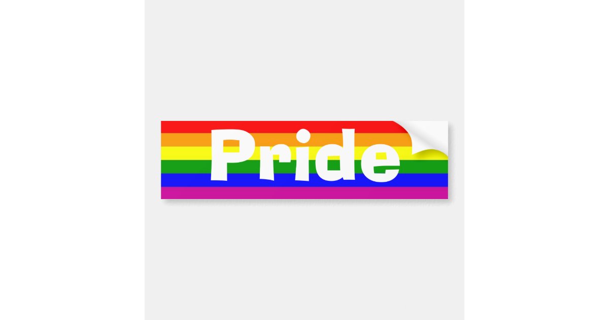 Rainbow Pride Bumper Sticker | Zazzle
