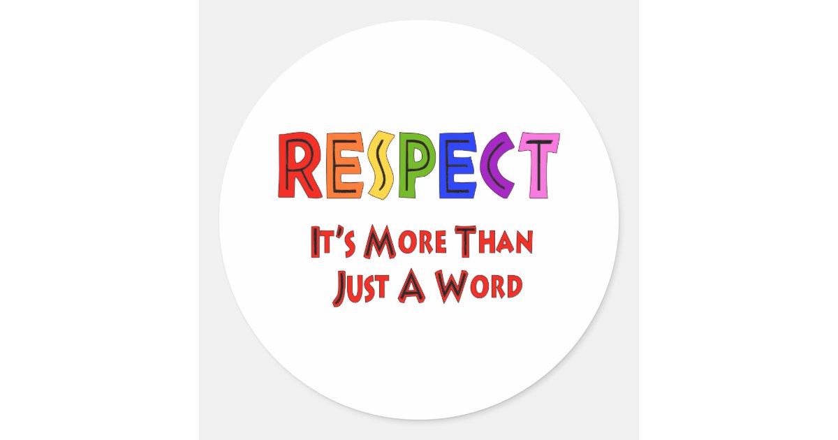 Rainbow Respect Classic Round Sticker | Zazzle