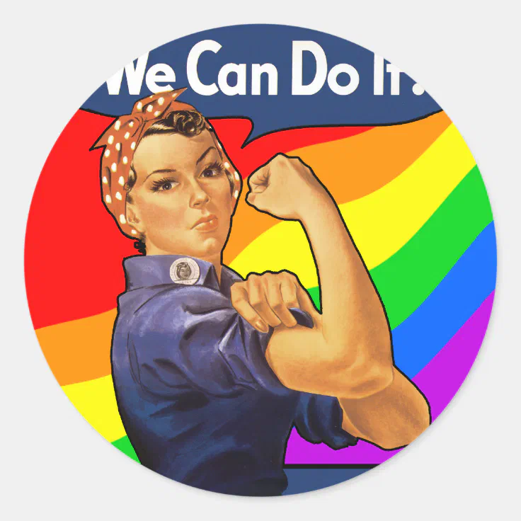 Rainbow Rosie Classic Round Sticker | Zazzle