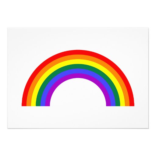 Rainbow Shape 13 Cm X 18 Cm Invitation Card | Zazzle