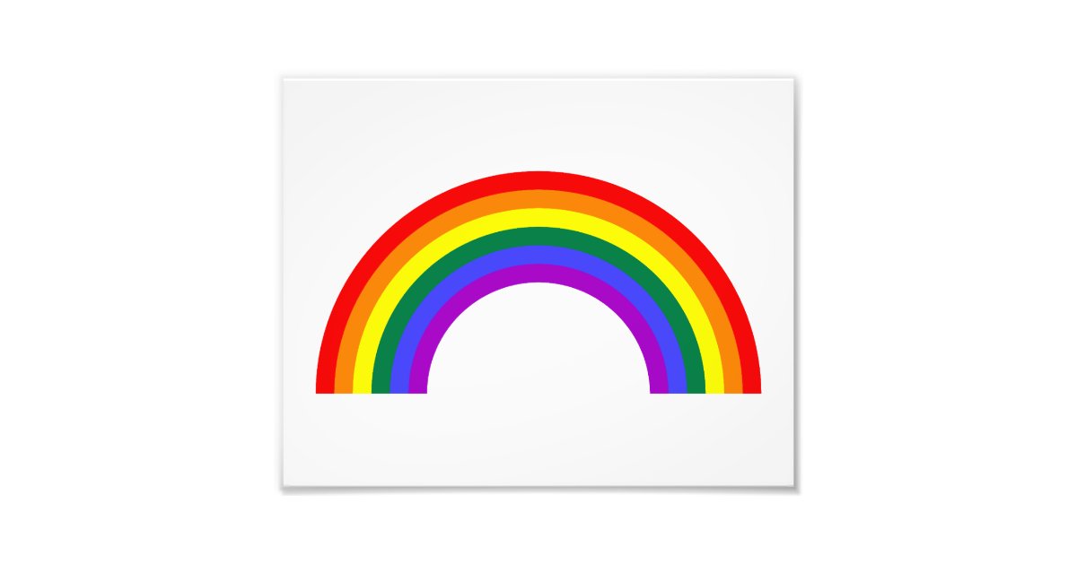 Rainbow Shape Photo Print | Zazzle