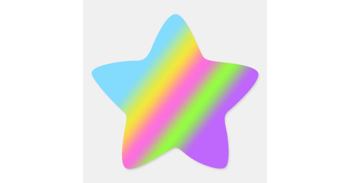 Rainbow Star Stickers | Zazzle