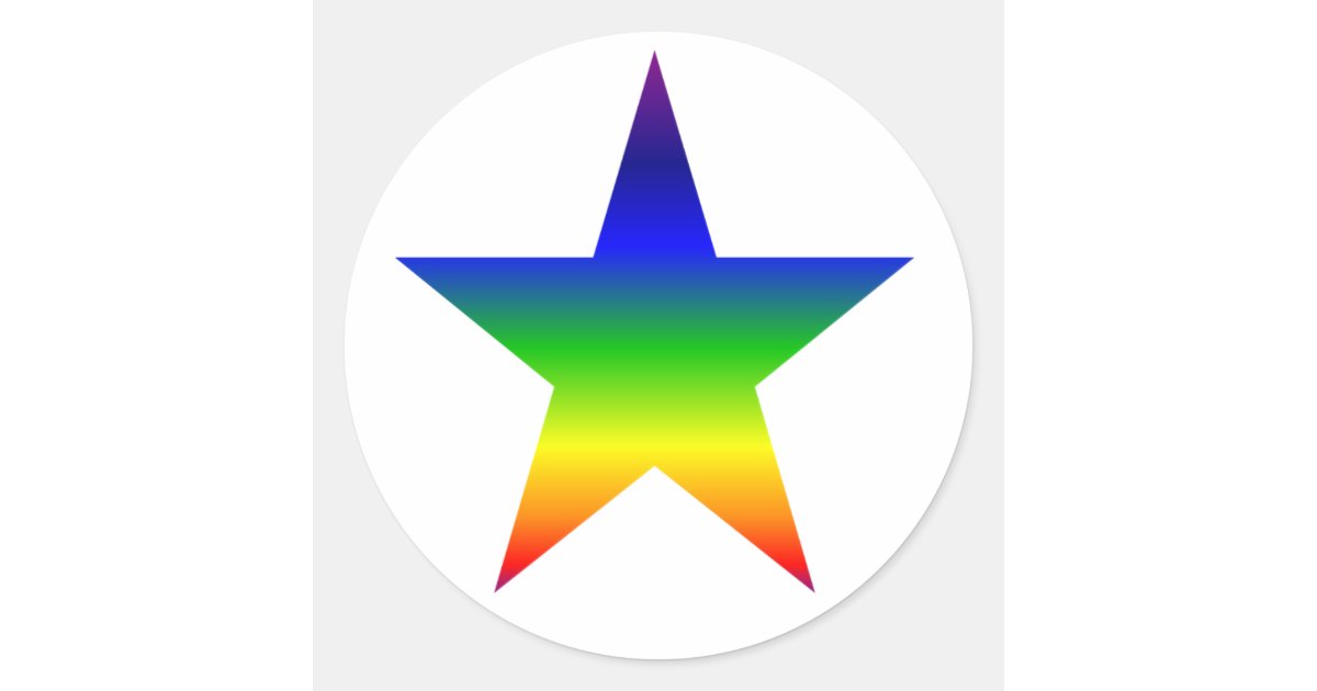 Rainbow star stickers sheet | Zazzle