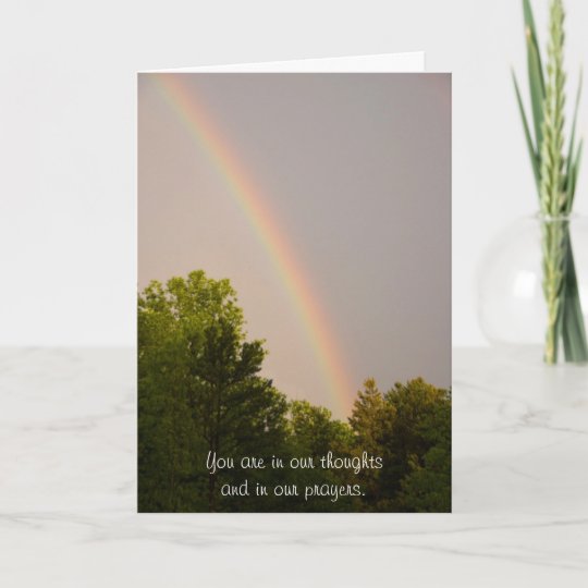 Rainbow Sympathy Card | Zazzle.co.uk