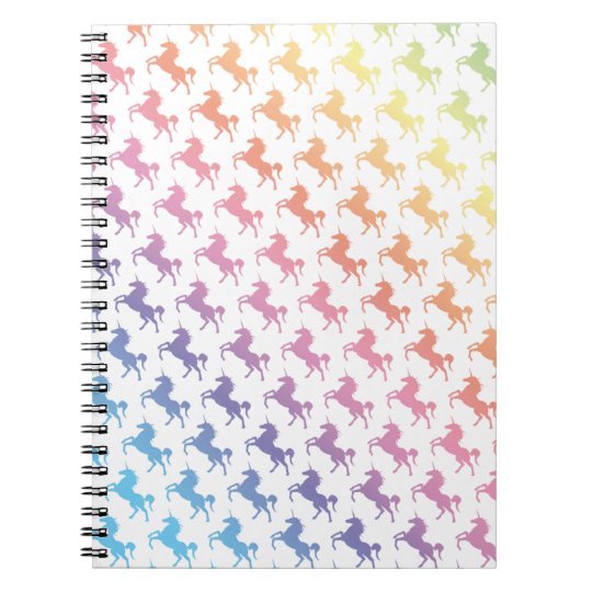 Rainbow Unicorns Notebook | Zazzle.co.uk