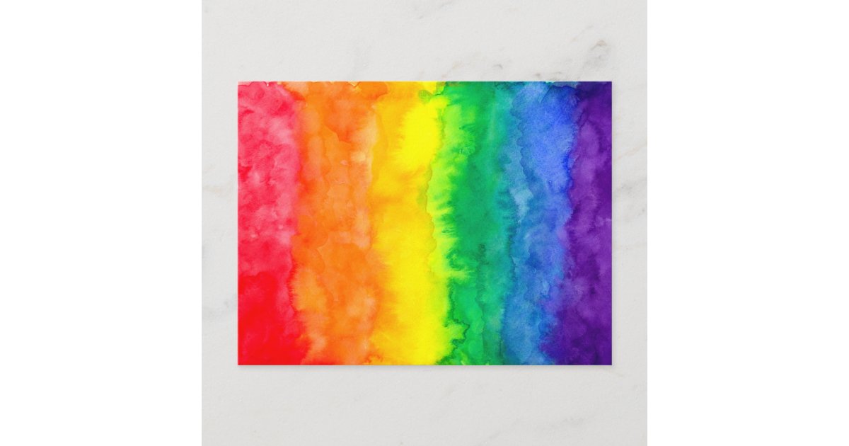 Rainbow Wash Postcard | Zazzle