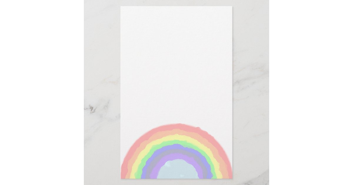 Rainbow Writing Paper | Zazzle