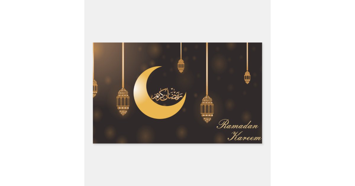 Ramadan Rectangular Sticker | Zazzle