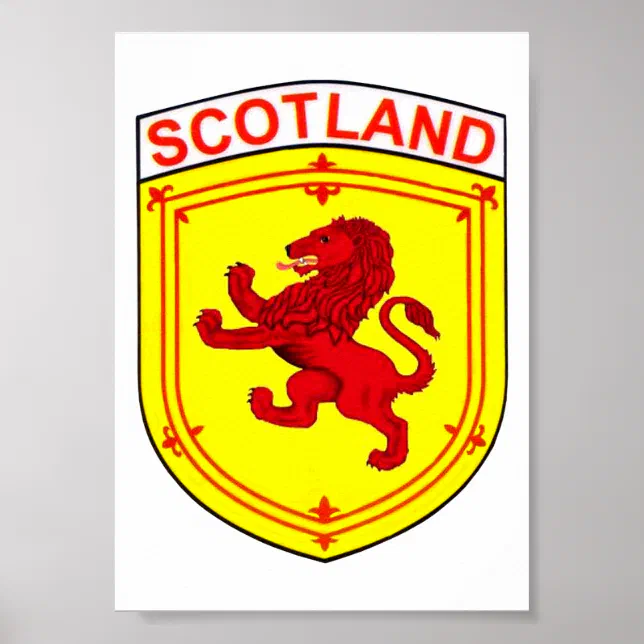 Rampant lion / Scotland's flag Poster | Zazzle
