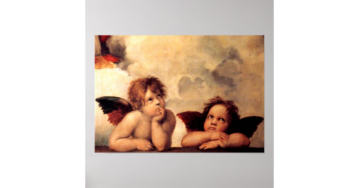 Raphael Cherubs Sistine Madonna Poster | Zazzle