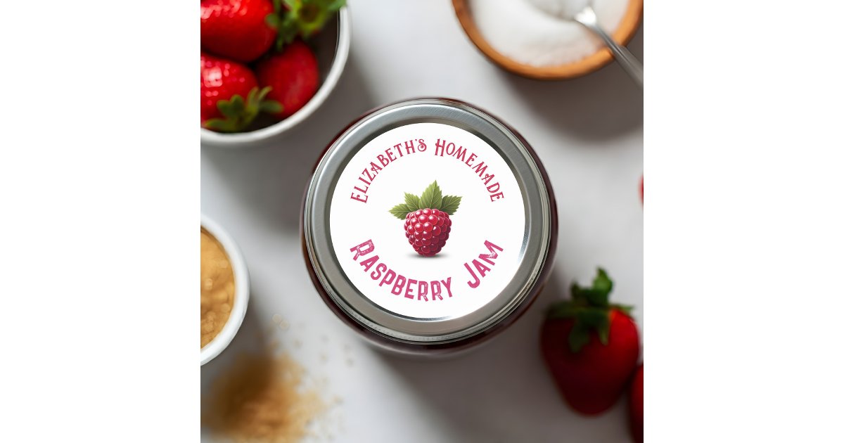 Raspberry Jam Classic Round Sticker | Zazzle