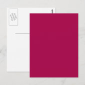 Raspberry Red Pink Solid Trend Colour Background Postcard | Zazzle