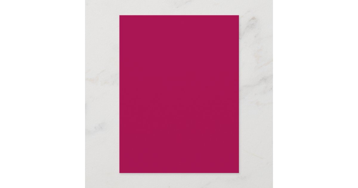 Raspberry Red Pink Solid Trend Colour Background Postcard | Zazzle