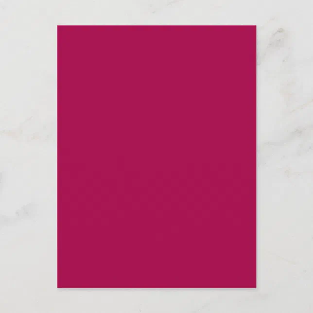 Raspberry Red Pink Solid Trend Colour Background Postcard | Zazzle