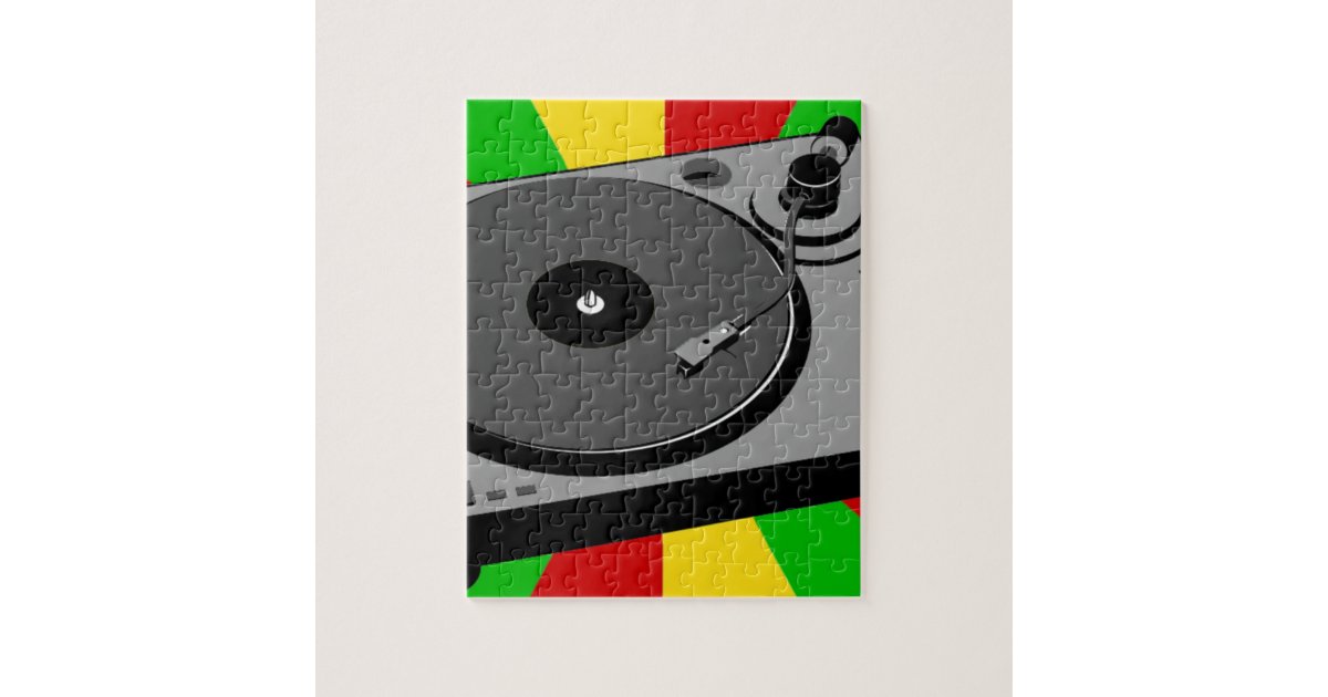 Rasta Turntable Jigsaw Puzzle | Zazzle