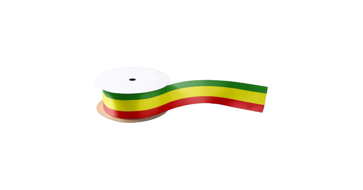 Rastafarian Pride Flag Satin Ribbon | Zazzle