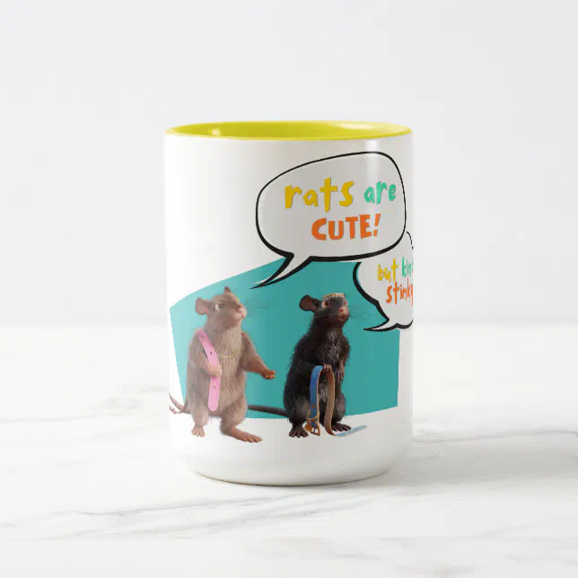 Rats Are Cute But Kinda Stinky Two-Tone Coffee Mug | Zazzle