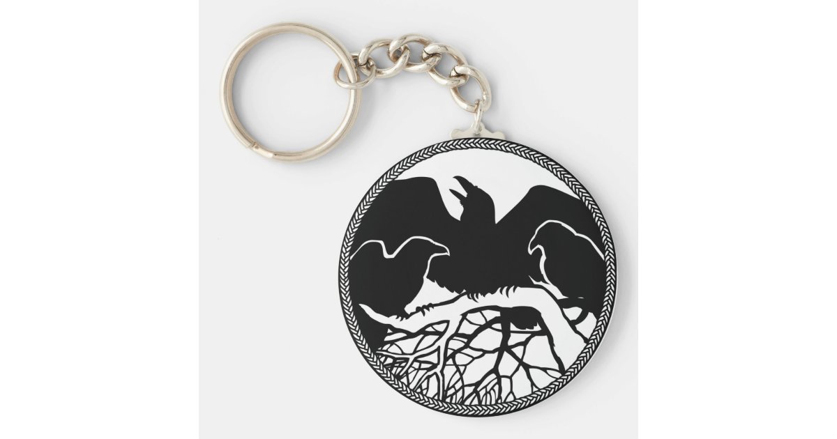 Raven Art Keychain Wildlife Crow / Raven Gifts | Zazzle.co.uk