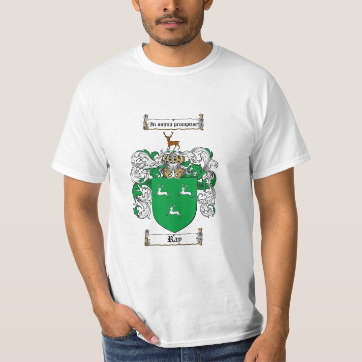 Ray Family Crest - Ray Coat of Arms T-Shirt | Zazzle