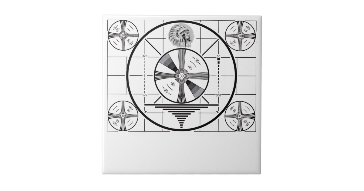 RCA Indian Head Test Pattern Tile | Zazzle