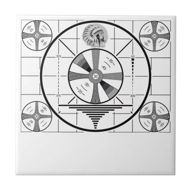 RCA Indian Head Test Pattern Tile | Zazzle