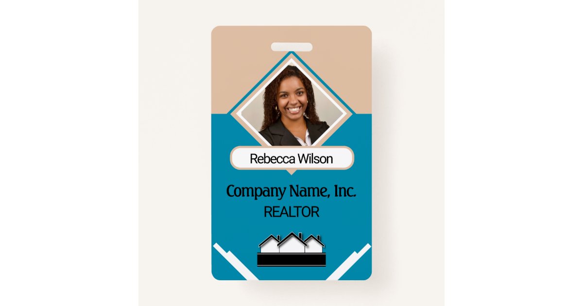 Real Estate Agent ID Badge | Zazzle