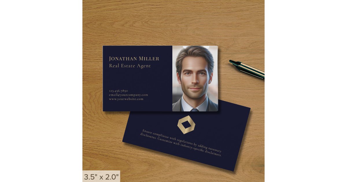 Real Estate Agent Photo Business Card | Zazzle