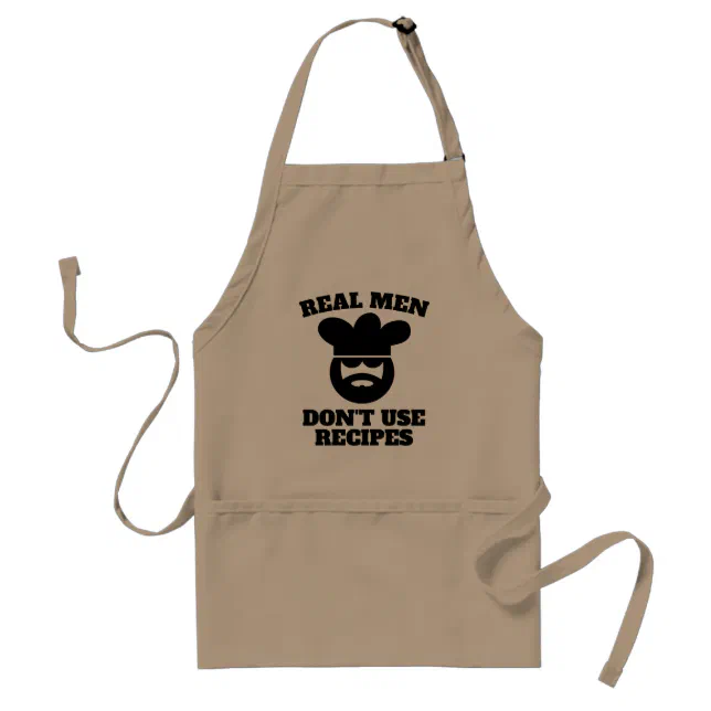 Real men don t use recipes funny bbq apron for dad