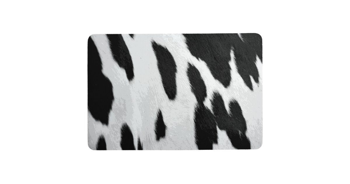 Realistic Holstein cow Hide Look Floor Mat | Zazzle
