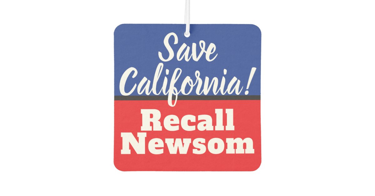 Recall Gavin Newsom California Election Car Air Freshener | Zazzle