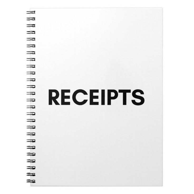 receipts notebook | Zazzle