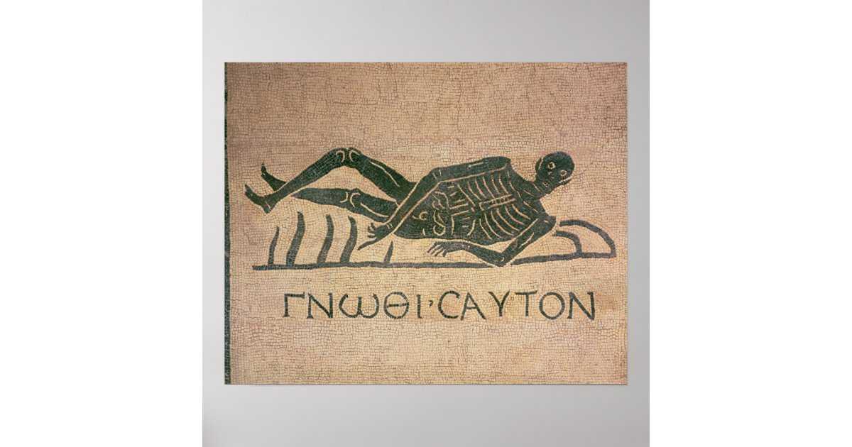 Reclining skeleton with the caption 'Know Poster | Zazzle