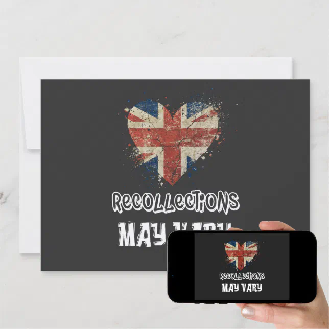 Recollections May Vary- HM Queen Quote Invitation | Zazzle