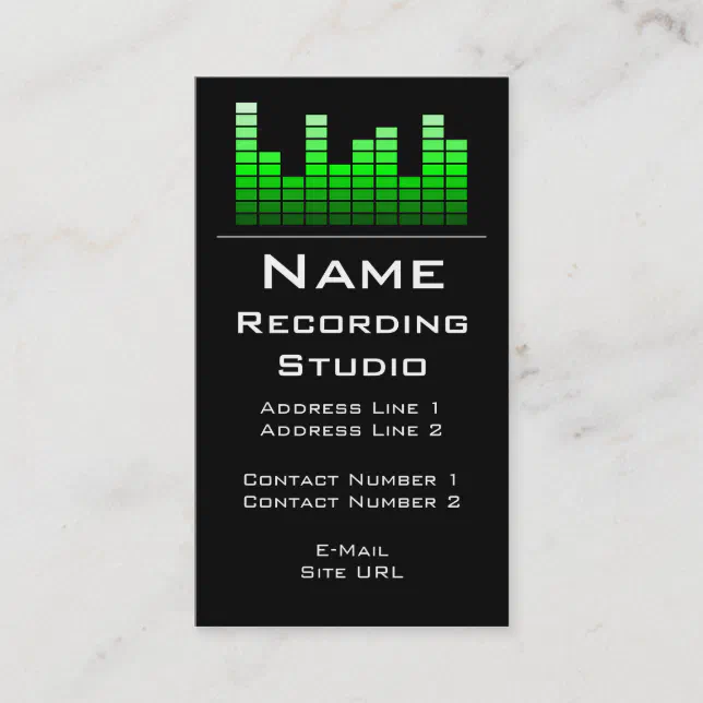 Recording Studio Business Card | Zazzle