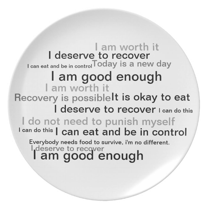 Recovery Plate Eating Disorders | Zazzle.co.uk