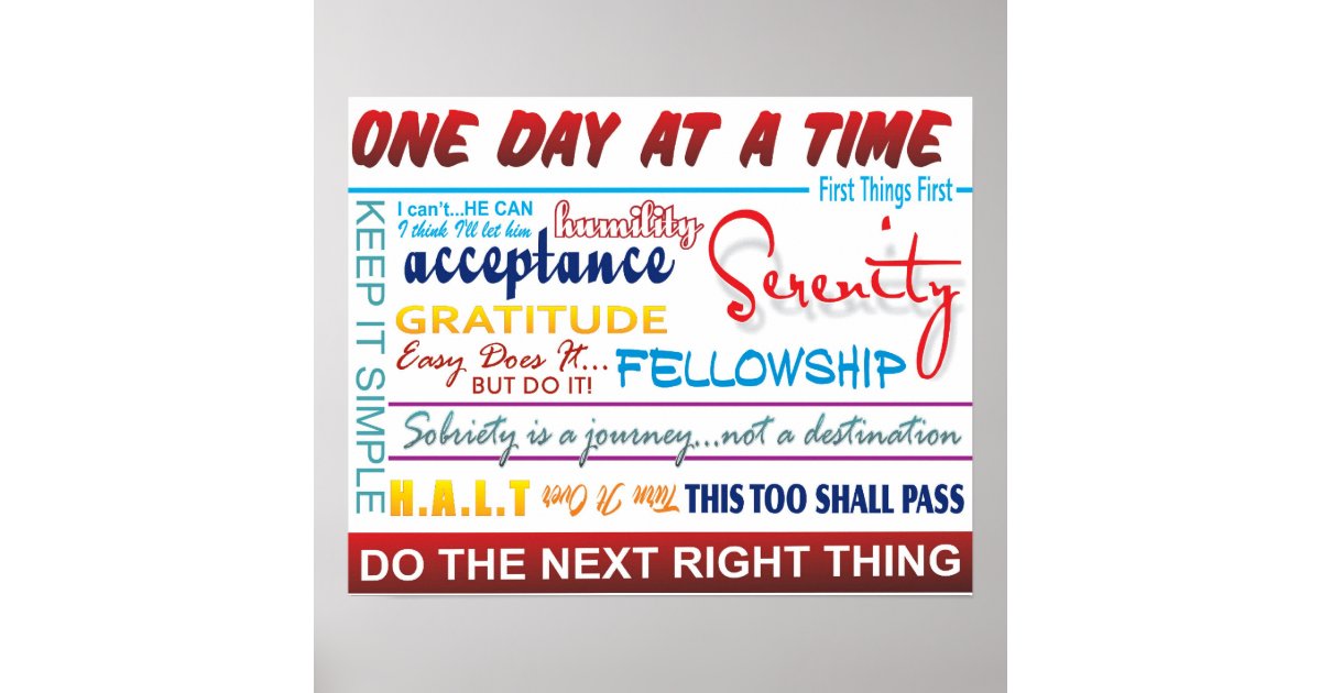 recovery slogans poster | Zazzle