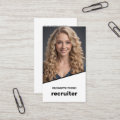Recruiter Custom Photo and QR Business Card | Zazzle