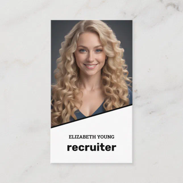Recruiter Custom Photo and QR Business Card | Zazzle