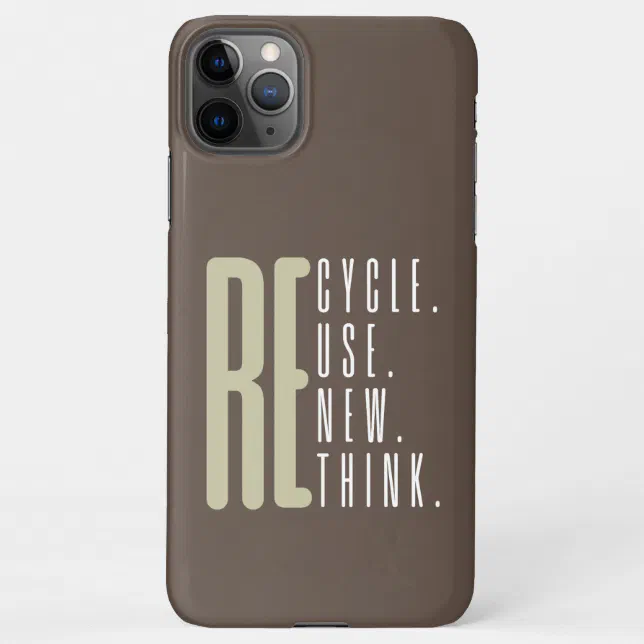 Recycle Reuse Renew Rethink iPhone Case | Zazzle