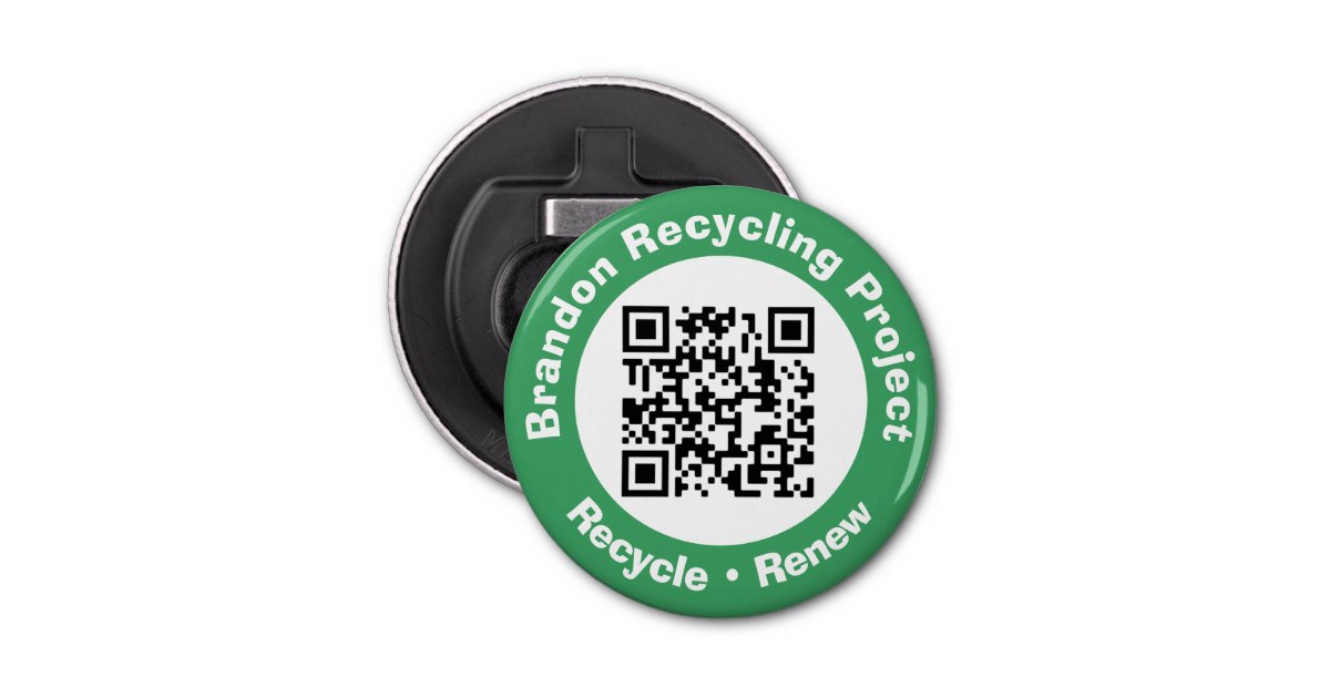 Recycling Project QR Code Recycle & Renew. Bottle Opener | Zazzle