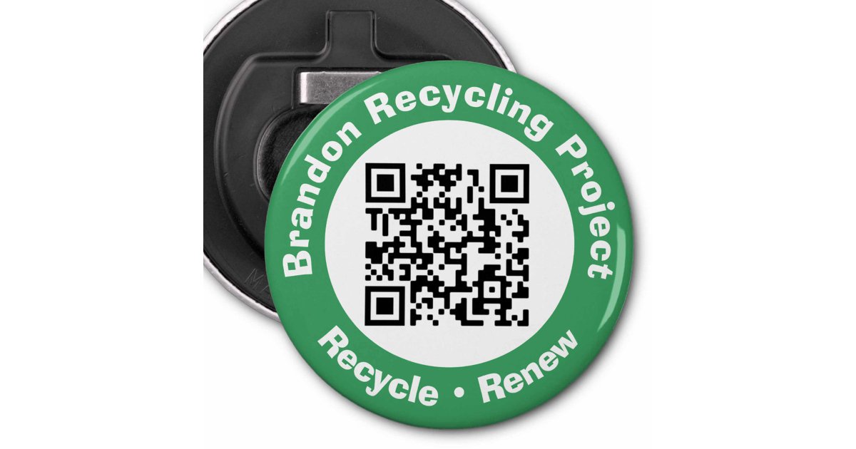 Recycling Project QR Code Recycle & Renew. Bottle Opener | Zazzle