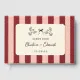 Red and Blush Pink Striped Wedding Guest Book | Zazzle