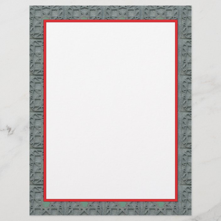 Red and Grey Border Letterhead 8.5" x 11" | Zazzle.co.uk