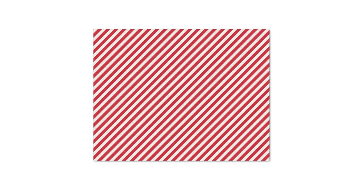 Red and White Striped Tissue Paper | Zazzle