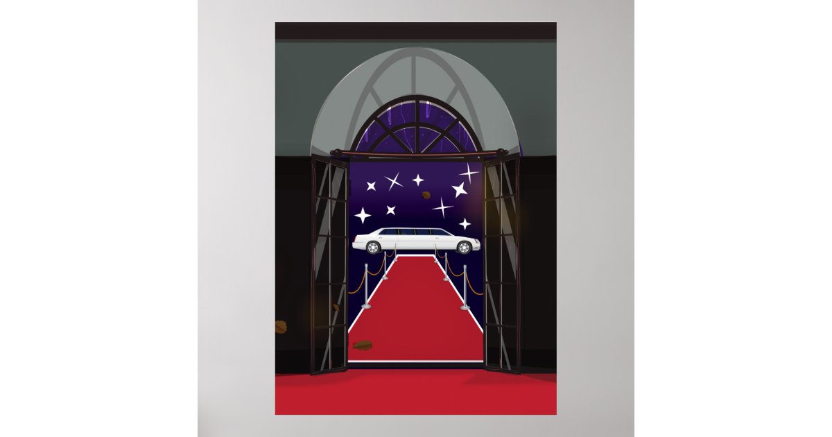 Red Carpet Celebrity Limo Poster | Zazzle