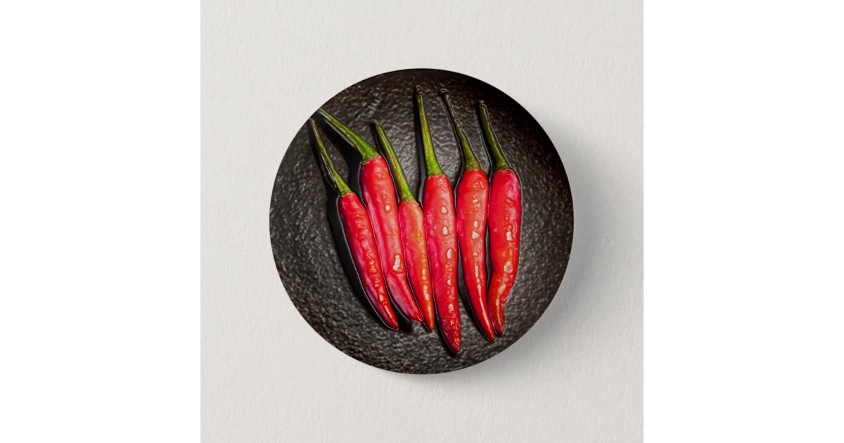 Red Chilli Peppers Button Badge | Zazzle