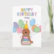 Red Cockapoo Cavapoo Dog Happy Birthday Card | Zazzle